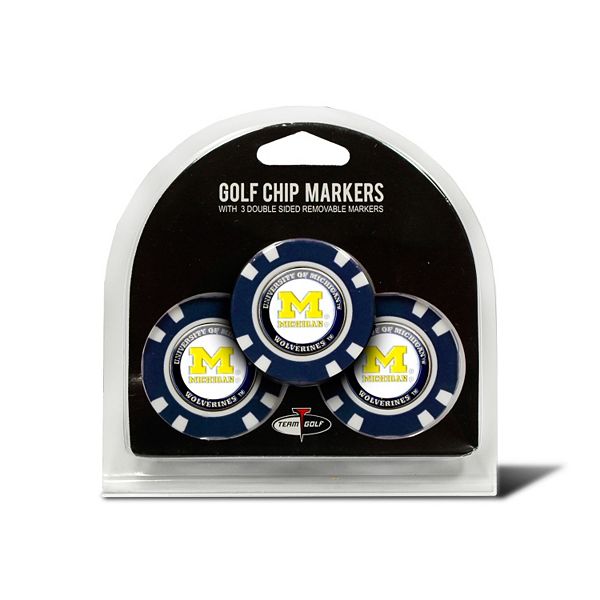 Team Golf Michigan Wolverines 3-pack Poker Chip Ball Markers