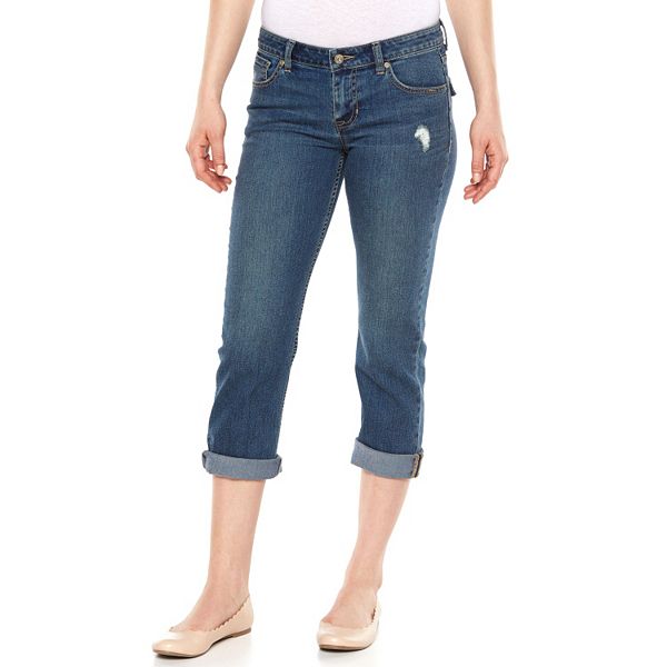 Apt. 9® Modern Fit Cuffed Jean Capris - Women's