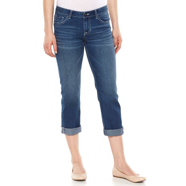 Apt. 9® Modern Fit Cuffed Jean Capris - Women's