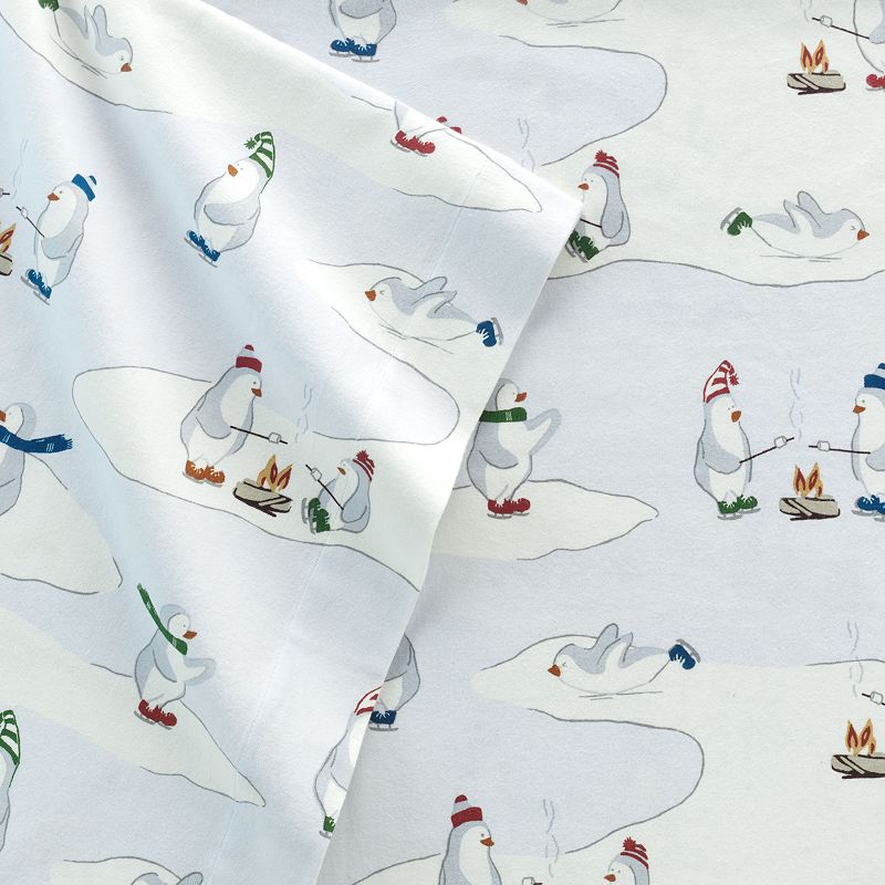 UPC 883893266063 - Eddie Bauer Skating Penguins Flannel Sheet Set ...