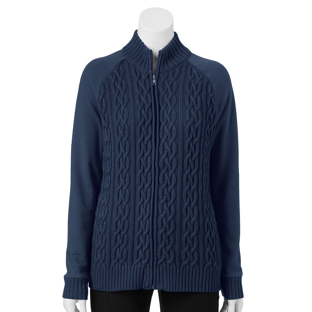 Women's Croft & Barrow® Cable-Knit Cardigan