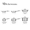 Tramontina Gourmet Tri-Ply 10-pc. Stainless Steel Cookware Set
