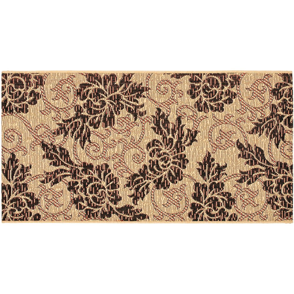 Safavieh Courtyard Scroll Leaf Indoor Outdoor Rug