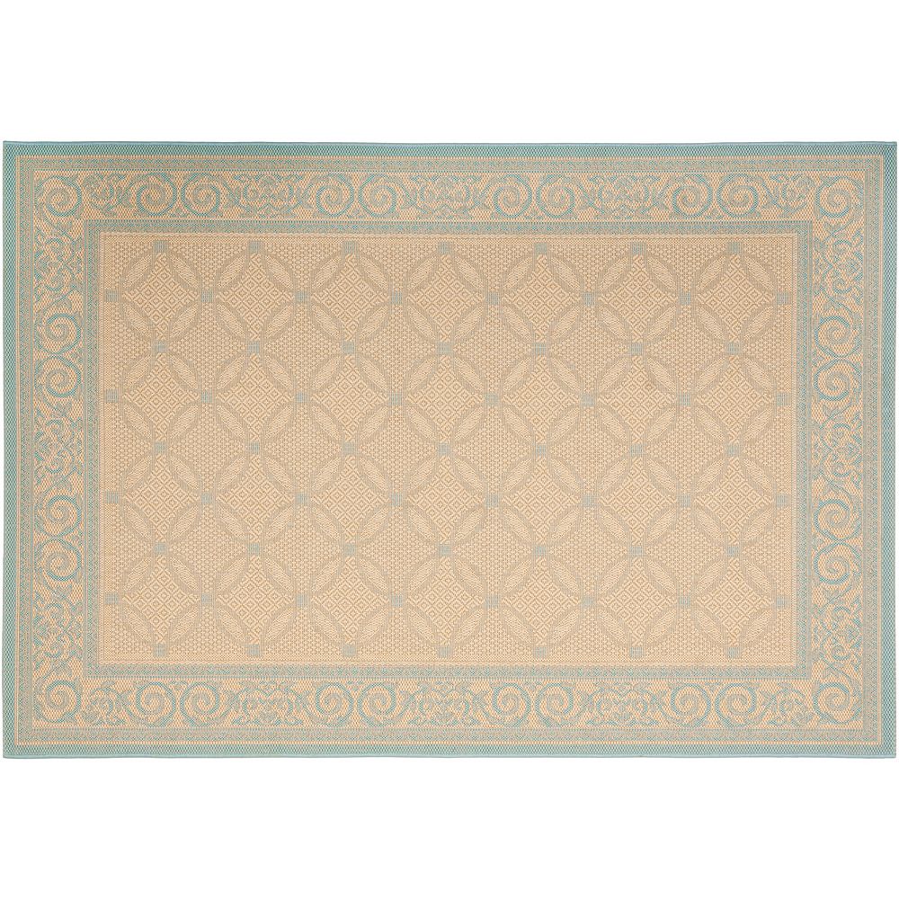 Safavieh Courtyard Cream Aqua Indoor Outdoor Rug