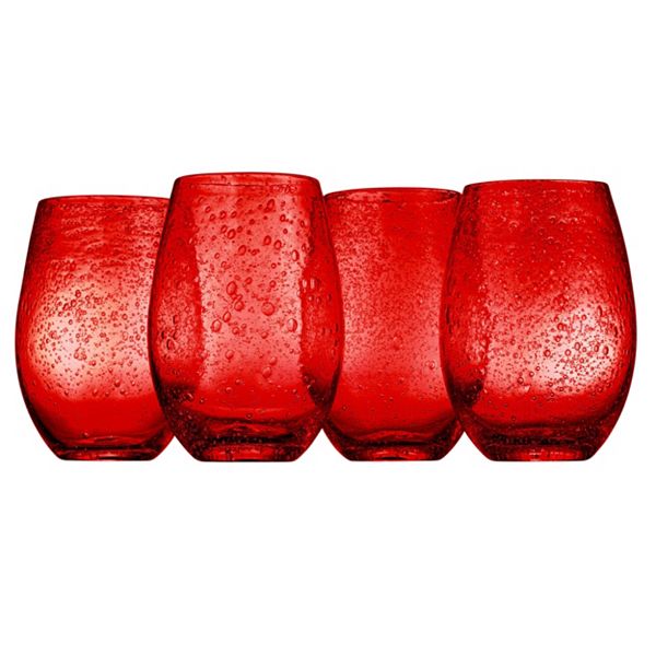 Artland Iris 4 Pc Stemless Wine Glasses Ruby Sansujyuku Tire Store