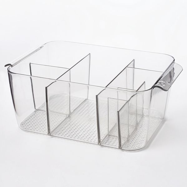 InterDesign Clarity Divided Cosmetics Bin
