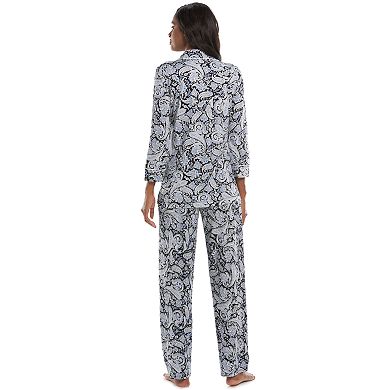 Women's Chaps Pajamas: Highland Estate Notch Collar Pajama Set