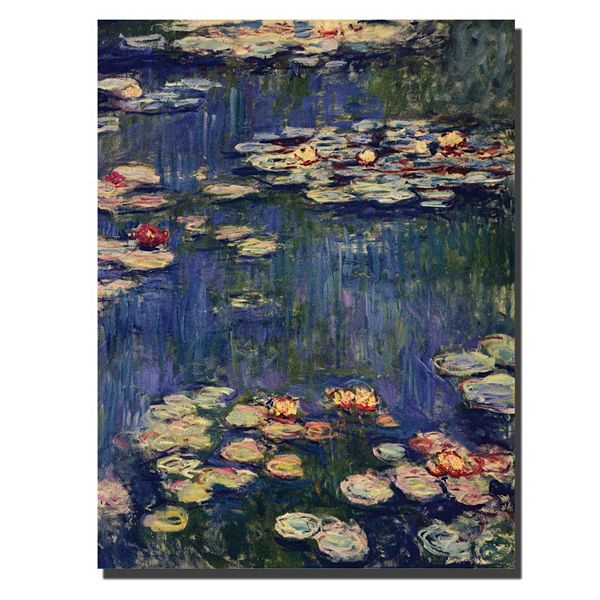 Trademark Fine Art ''Water Lilies 1914'' Canvas Wall Art by Claude Monet