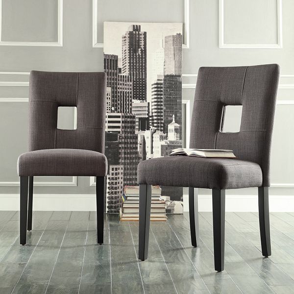 HomeVance 2-piece Roxton Keyhole Side Chair Set