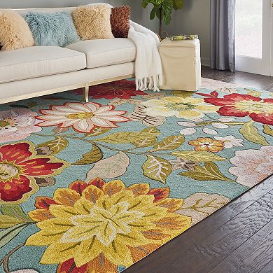 Nourison Fantasy Modern Borderless Floral Rug