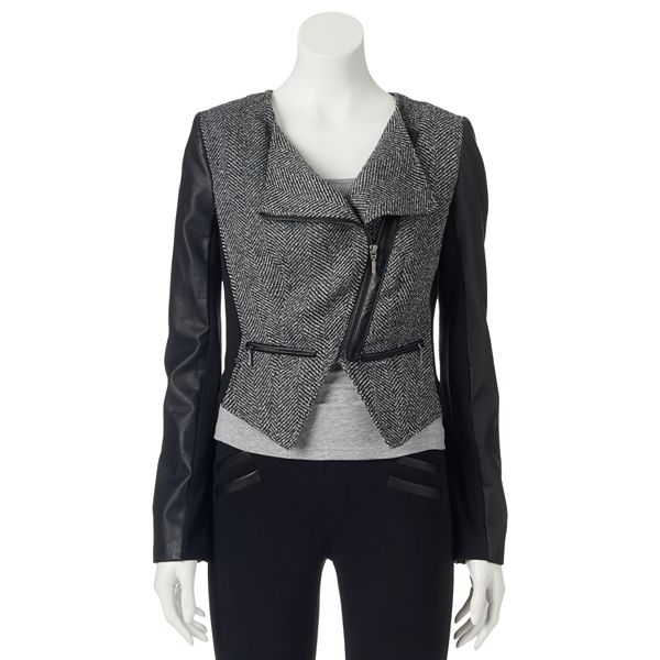 Juniors' Candie's® Colorblock Moto Jacket