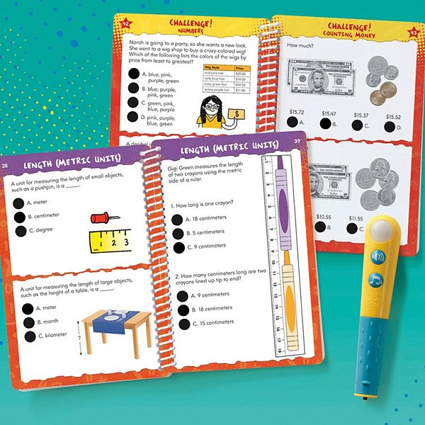 Educational Insights Hot Dots Let's Master Grade 2 Math Book Set