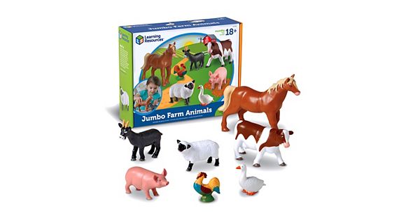 Learning Resources 7-pc. Jumbo Farm Animals