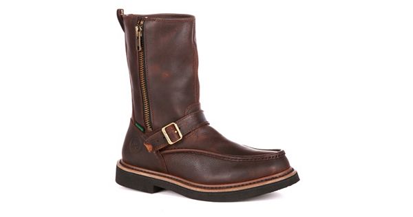 Georgia Boot Side-Zip Men's 10-in. Waterproof Wellington Work Boots