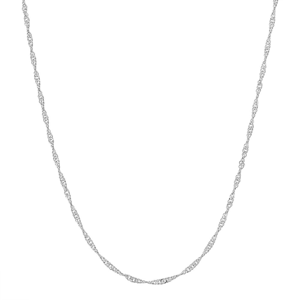 Jordan Blue Sterling Silver Adjustable Twisted Curb Chain Necklace