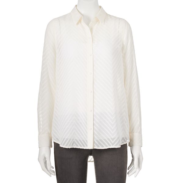 Apt. 9® Textured Chevron Blouse - Women's