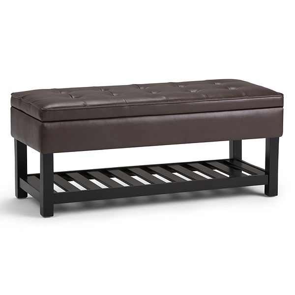 Simpli Home Cosmopolitan Rectangular Storage Bench
