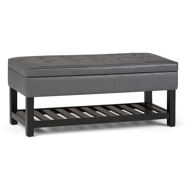 Simpli Home Cosmopolitan Rectangular Storage Bench