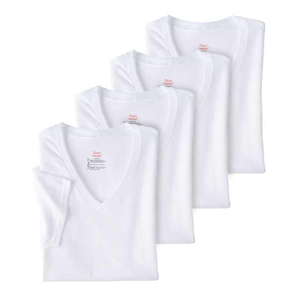 Men's Hanes® 4-pack Tagless V-neck Tees
