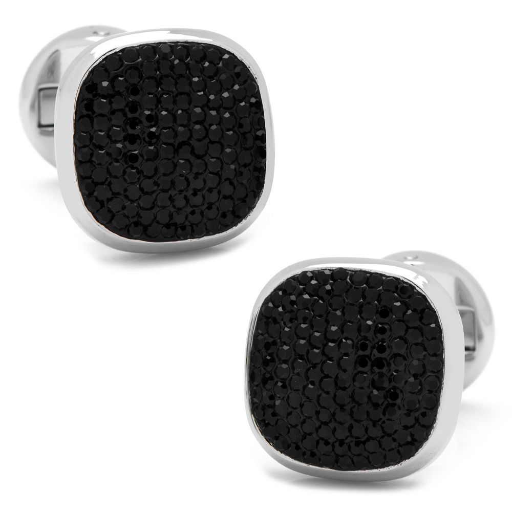 Men's Cuff Links, Inc. Black Pave Crystal Cuff Links