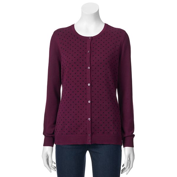 Women's Croft & Barrow® Essential Print Cardigan