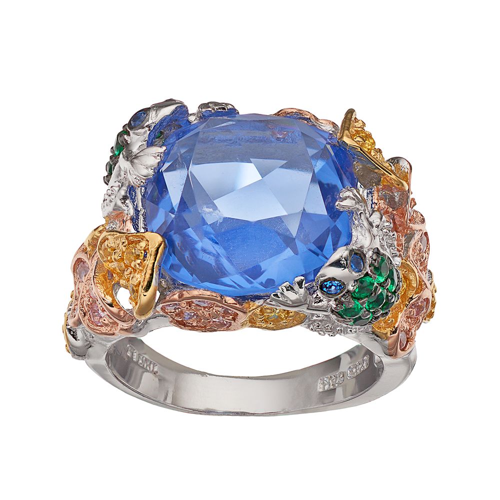 Sophie Miller Sterling Silver Gemstone Cocktail Ring