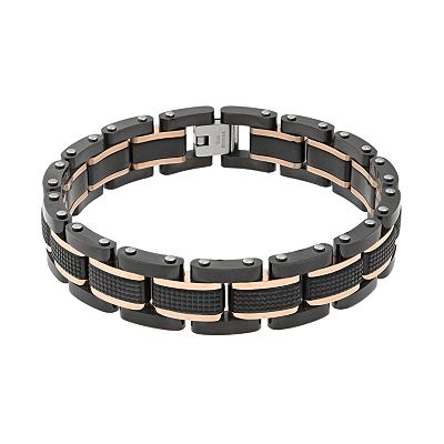 LYNX Two Tone Stainless Steel Men s Bracelet