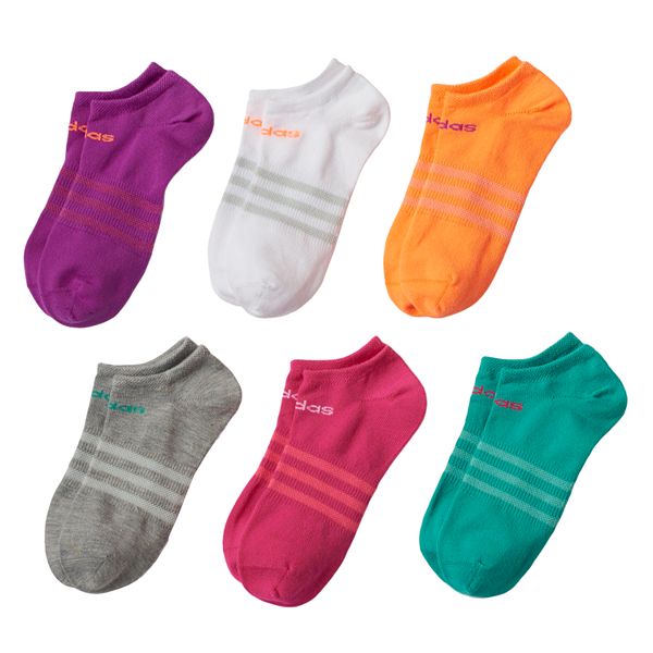 Girls adidas climalite SuperLite 6-pk. No-Show Socks