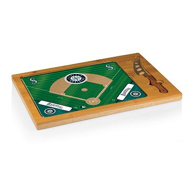 Picnic Time Seattle Mariners Icon Rectangular Cutting Board Gift Set