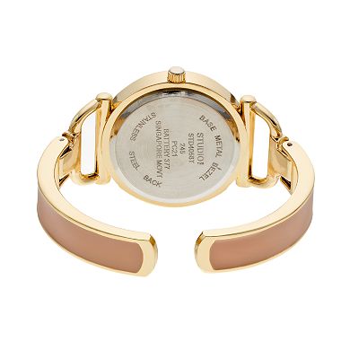 Studio Time Women's Crystal Cuff Watch