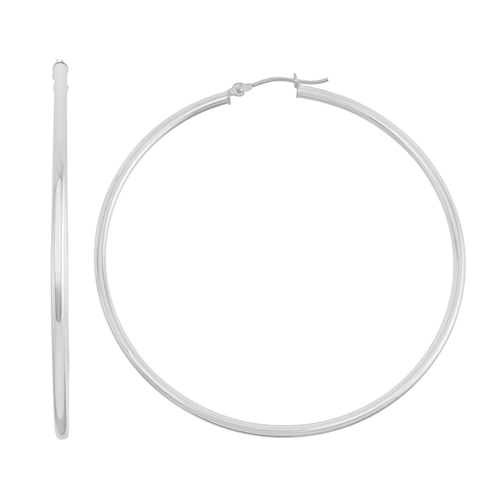 Jordan Blue 14k Gold Tube Hoop Earrings - 60 mm