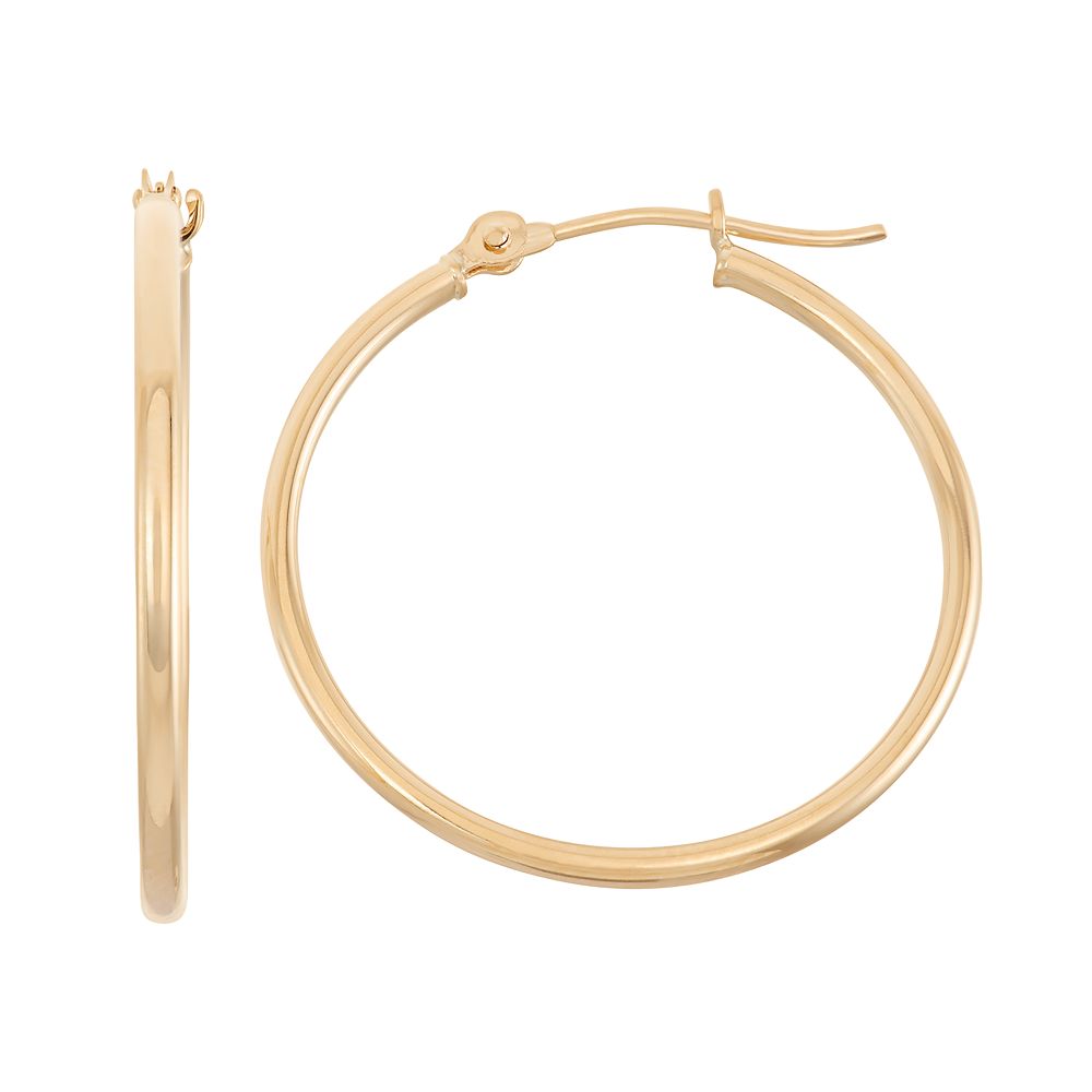 Jordan Blue 14k Gold Tube Hoop Earrings - 30 mm