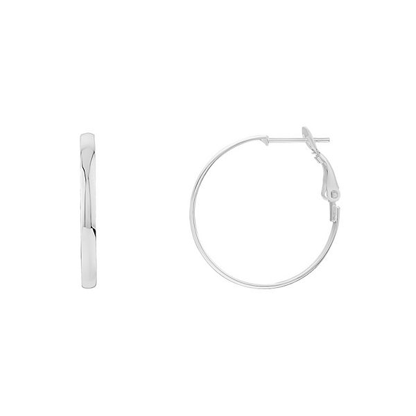 PRIMROSE Sterling Silver Hoop Earrings