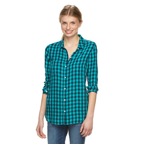 Juniors' SO® Perfectly Soft Button-Front Shirt