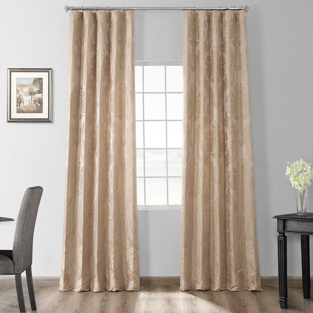 EFF 1-Panel Magdelena Faux Silk Jacquard Window Curtain