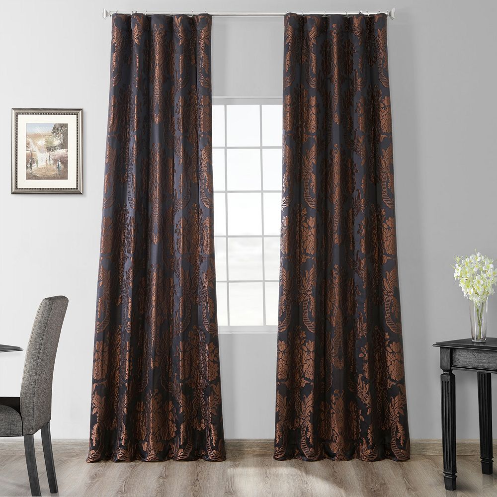 EFF 1-Panel Magdelena Faux Silk Jacquard Window Curtain