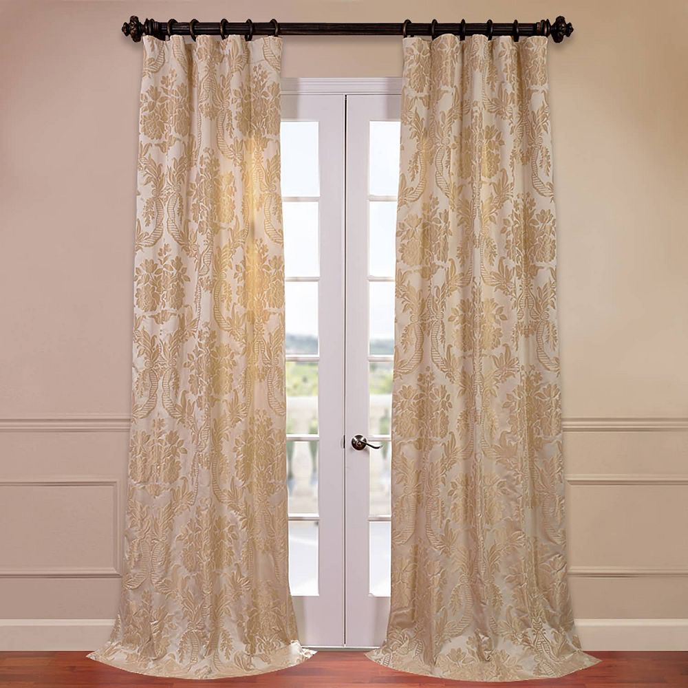 EFF 1-Panel Magdelena Faux Silk Jacquard Window Curtain