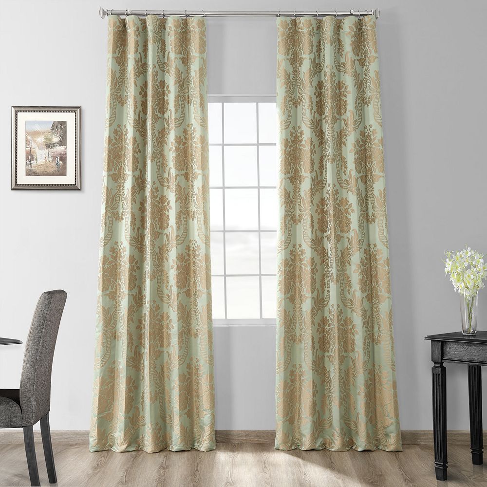 EFF 1-Panel Magdelena Faux Silk Jacquard Window Curtain