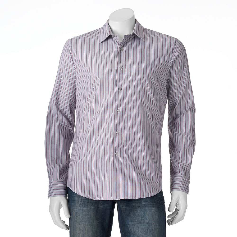 Men's Apt. 9® Slim-Fit Checked Textured Button-Down Shirt