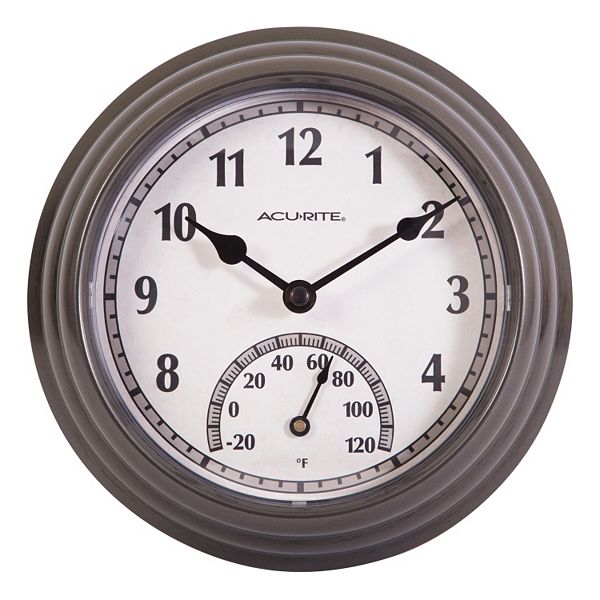 AcuRite 8.5" Indoor / Outdoor Wall Clock & Thermometer