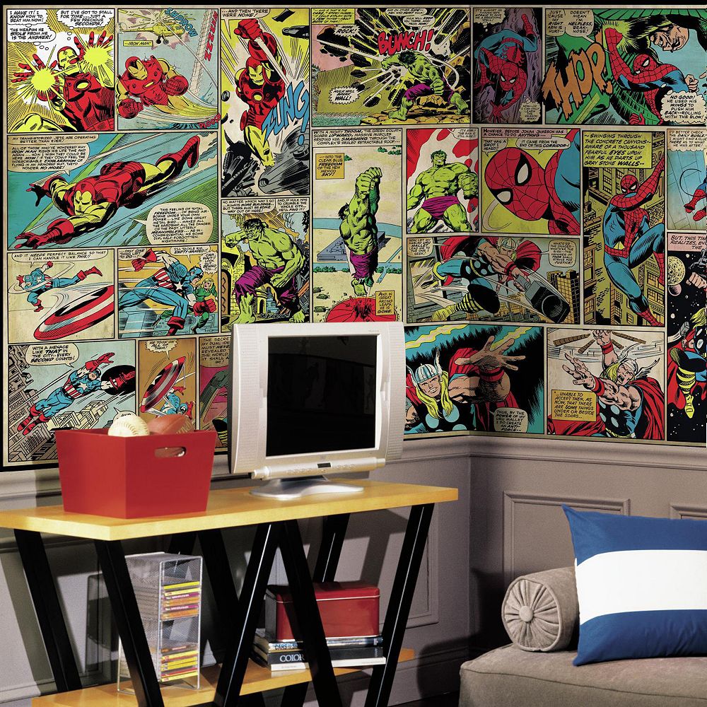RoomMates Marvel Comic Panel Wall Mural