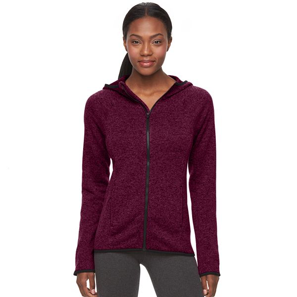 Women's Tek Gear® Marled Fleece Full-Zip Hoodie