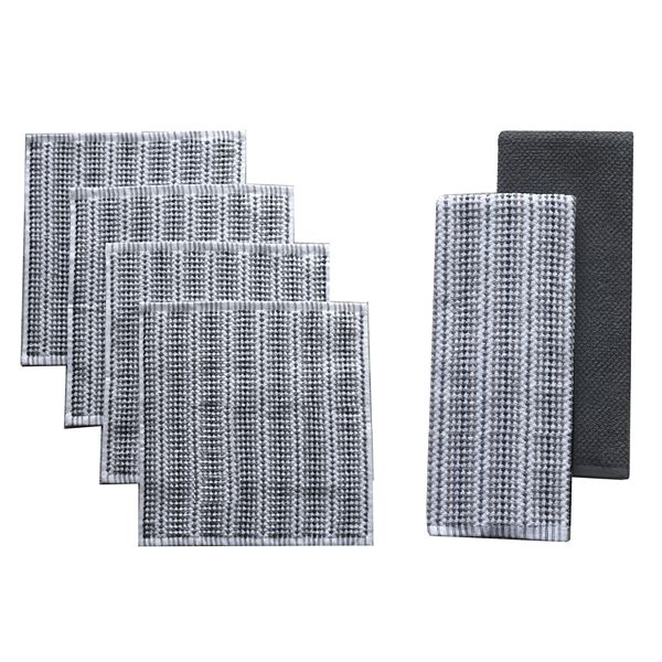 Food Network™ Awning Stripe Kitchen Towel & Dishcloth 6-pk.