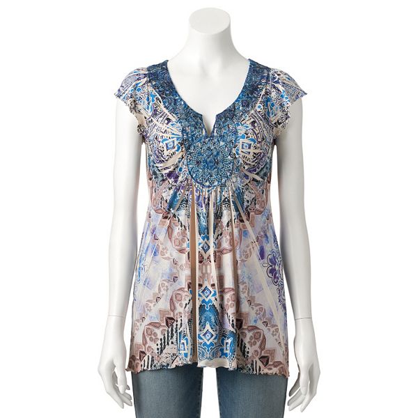 Women's World Unity Sublimation Medallion Top