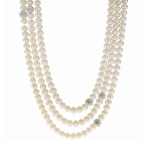 Pearlustre By Imperial Freshwater Cultured Pearl And Crystal Endless Necklace