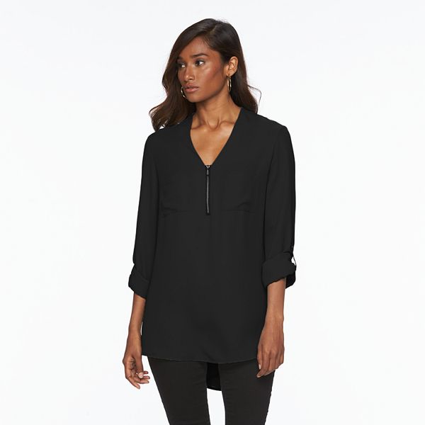Women's Apt. 9® Chiffon Zipper-Accent Tunic