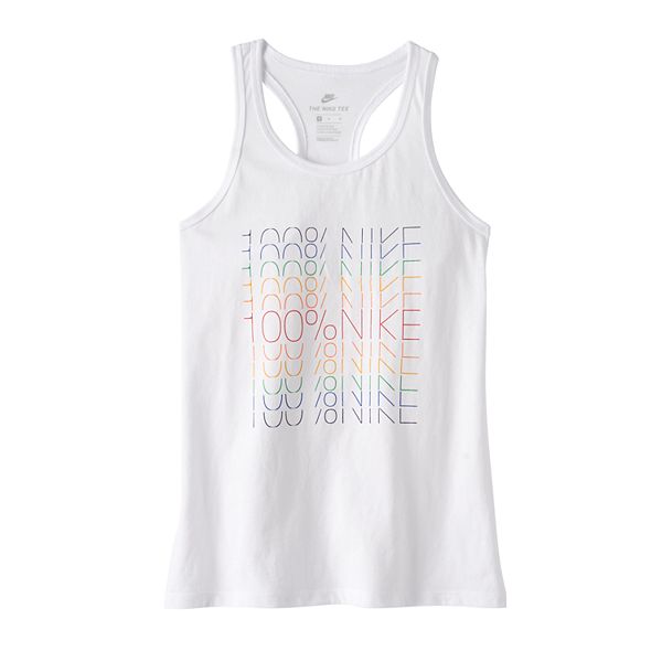Girls 7-16 Nike "100% Nike" Racerback Active Tank Top