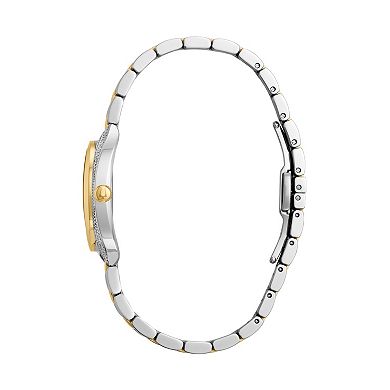 Bulova Women’s Classic Two-tone Stainless Diamond Accent Bracelet Watch ...