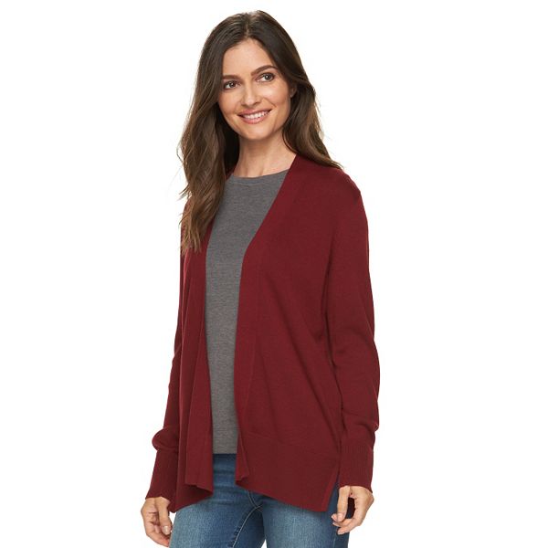 Women's Croft & Barrow® Essential Open Front Cardigan