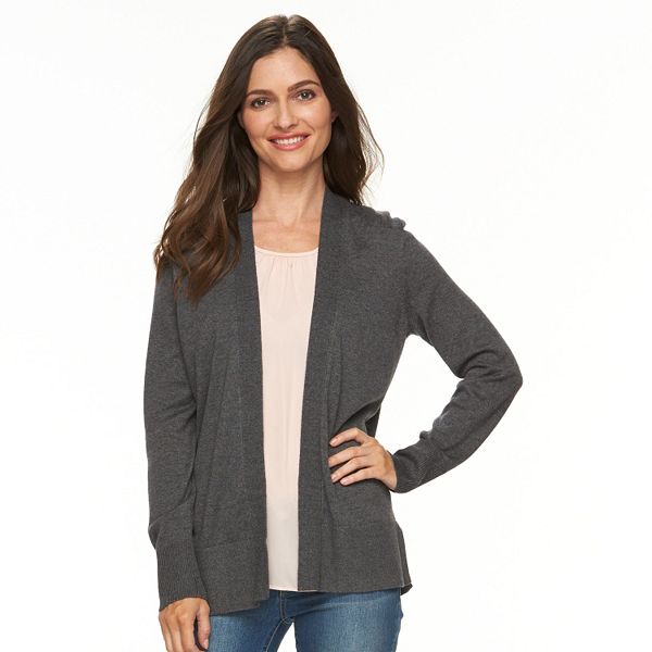 Women's Croft & Barrow® Essential Open Front Cardigan